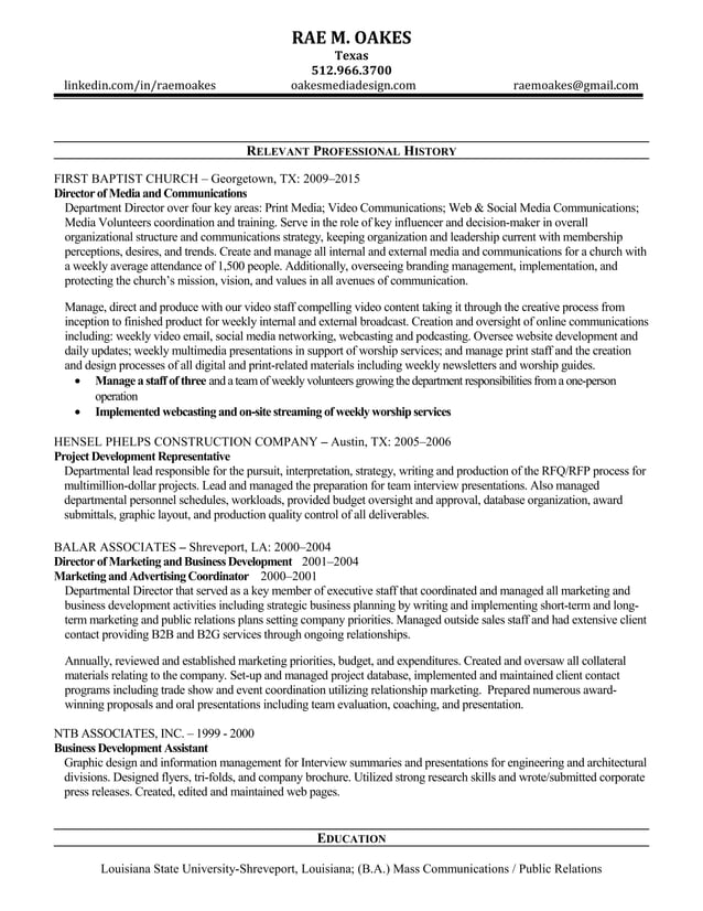 Rae M Oakes Resume 2016 | DOC | Business Administration | Business
