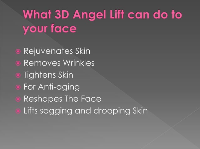 Non-surgical Facelift - 3D Angel Lift | PPT