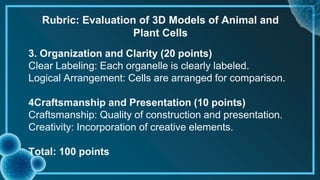 3D ANIMAL AND PLANT CELL. pptx | PPTX