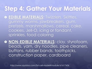 3D Cell Project: Instructions | PPTX