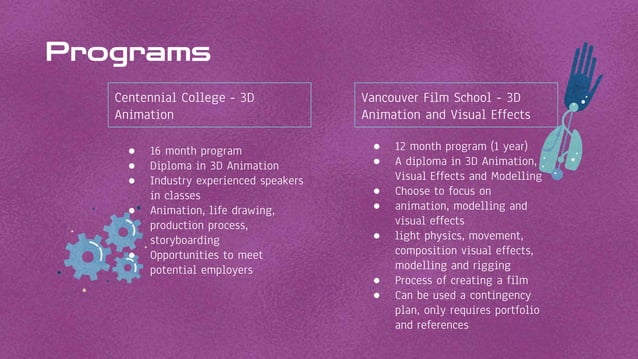 3D Animation Career Pressentation - exploration of careers | PPT