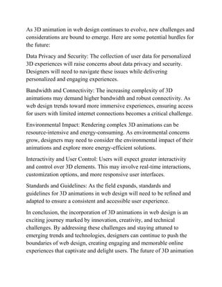 Creating a 3D Animation Web Design Wonderland | PDF