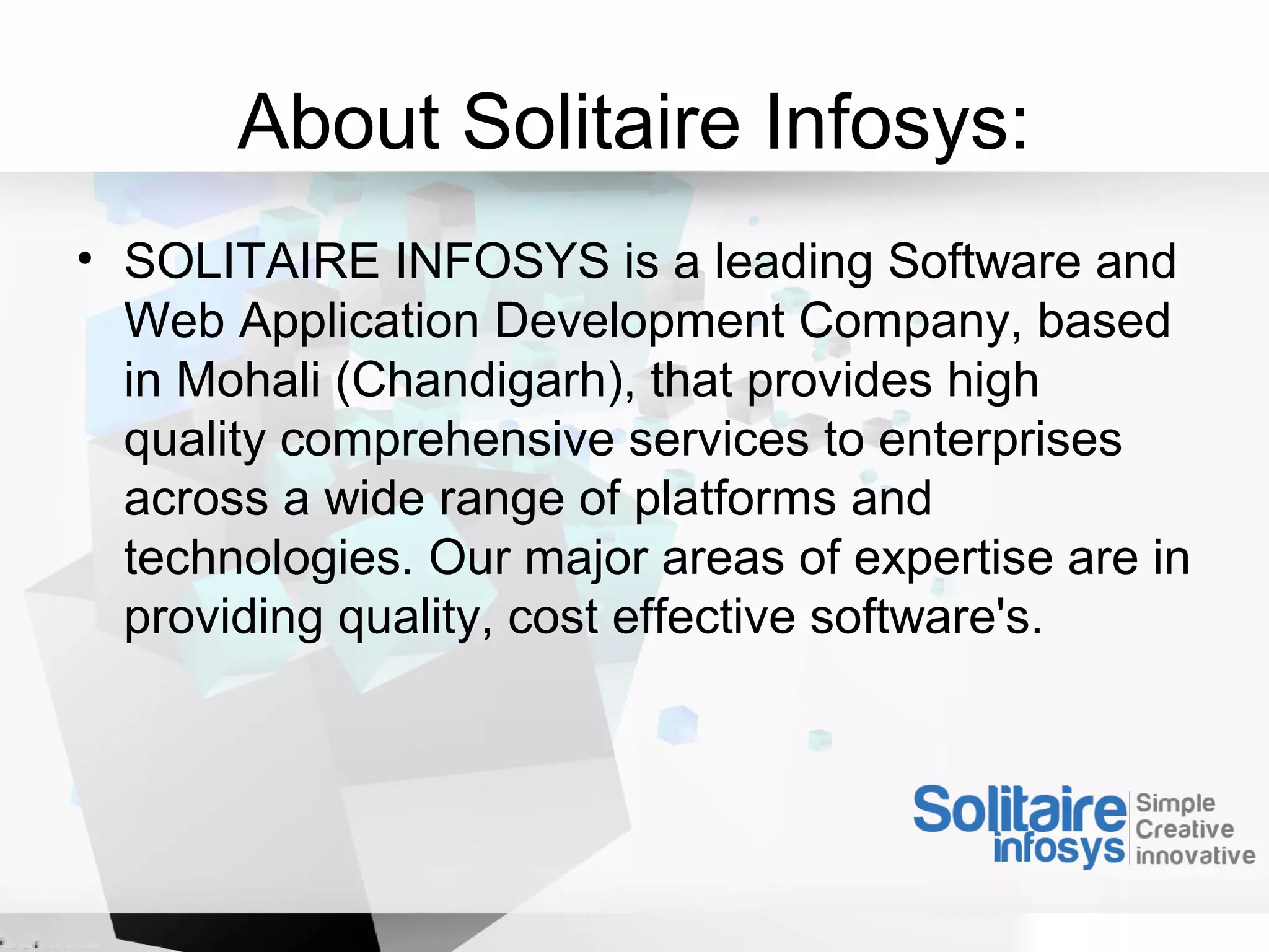 3D Animation Services at Solitaire Infosys INC | PPT