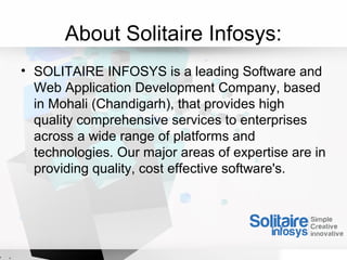 3D Animation Services at Solitaire Infosys INC | PPT