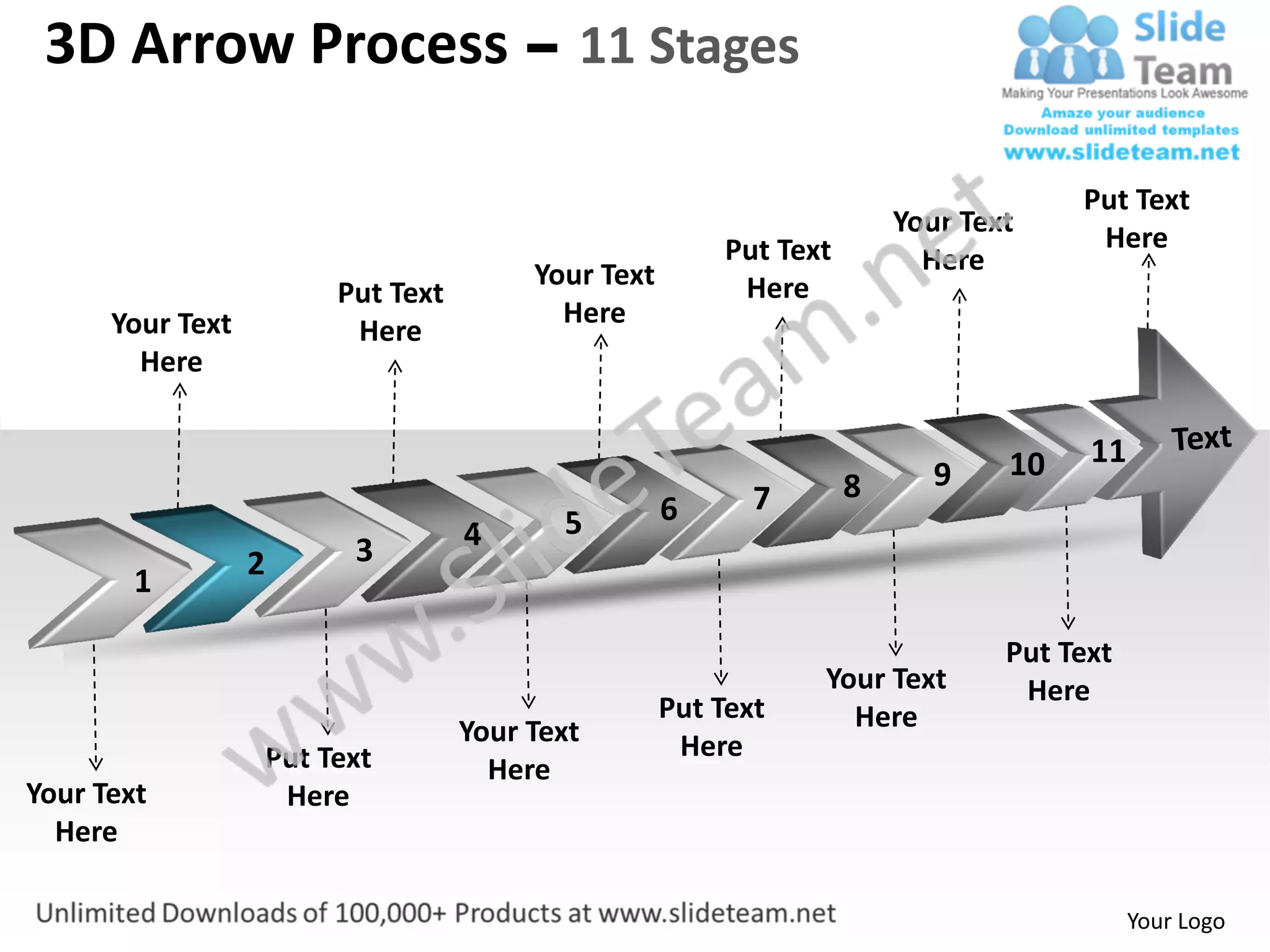 3d arrow process 11 stages business plans for start ups power point slides | PDF | Technology ...