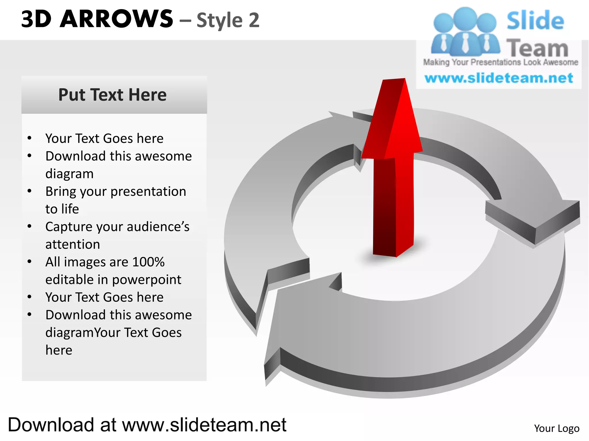 3 d arrows style 2 powerpoint diagrams and powerpoint templates | PDF ...