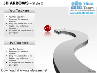 3 d arrows style 2 powerpoint diagrams and powerpoint templates | PDF ...