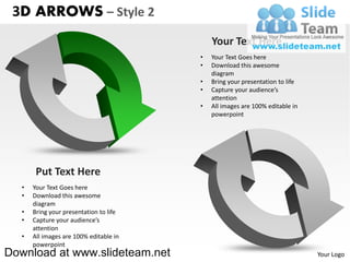 3 d arrows style 2 powerpoint diagrams and powerpoint templates | PDF ...