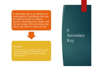 Database_Keys types of keys in DBMS.pptx | Databases | Computer Software and Applications