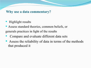 data commentary | PPT