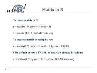 3 Data Structure in R | PDF