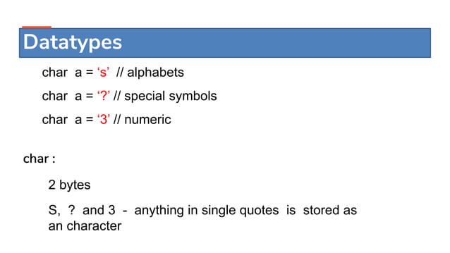 Datatypes And Variables In Java Ppt