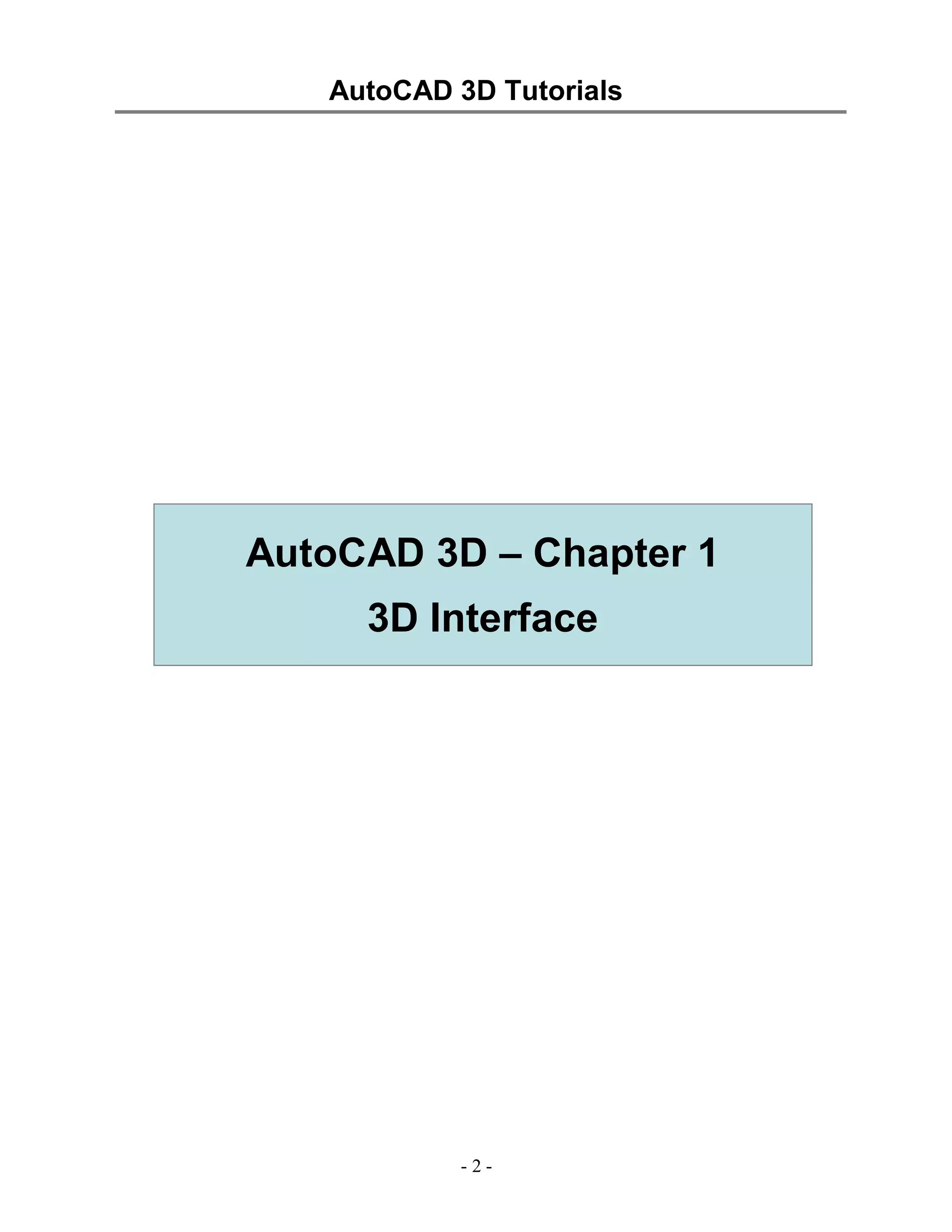 AutoCAD - 3D Notes | PDF