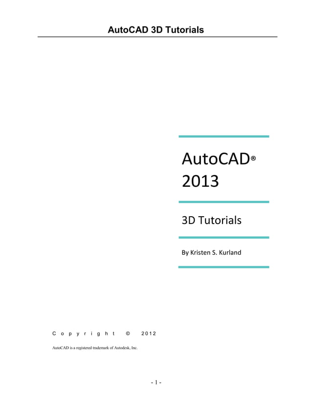 AutoCAD - 3D Notes | PDF