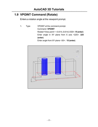 AutoCAD - 3D Notes | PDF