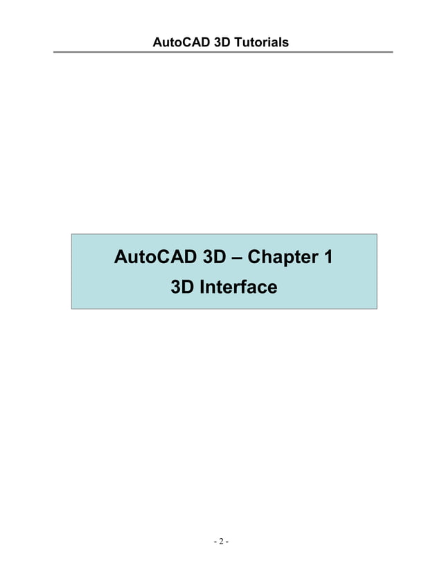 AutoCAD - 3D Notes | PDF