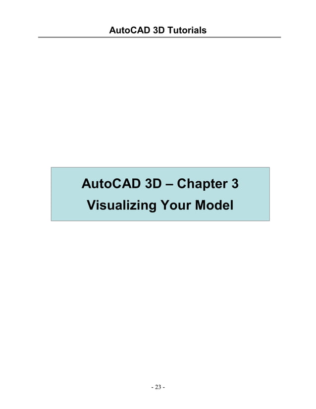 AutoCAD - 3D Notes | PDF
