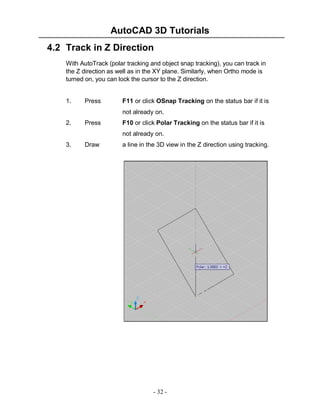 AutoCAD - 3D Notes | PDF
