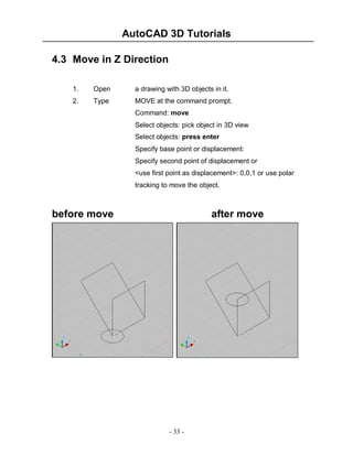 AutoCAD - 3D Notes | PDF