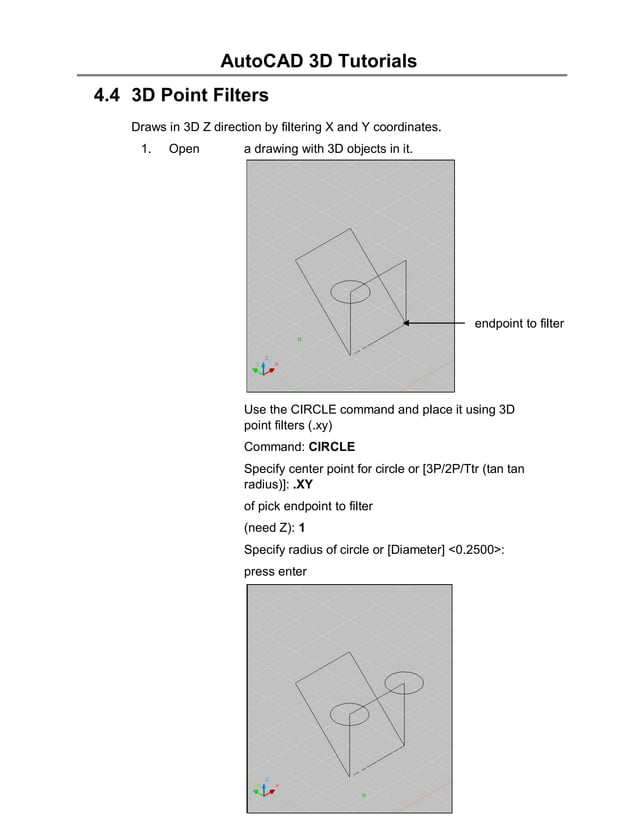 AutoCAD - 3D Notes | PDF