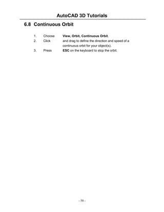 AutoCAD - 3D Notes | PDF