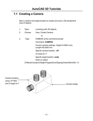 AutoCAD - 3D Notes | PDF
