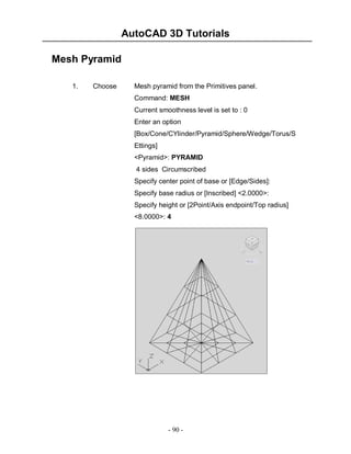 AutoCAD - 3D Notes | PDF
