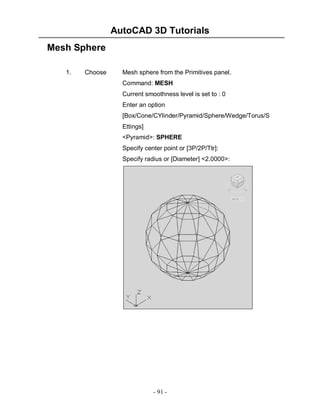 AutoCAD - 3D Notes | PDF