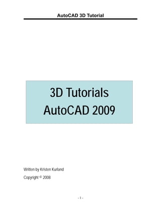 3 d auto cad 2009 | PDF