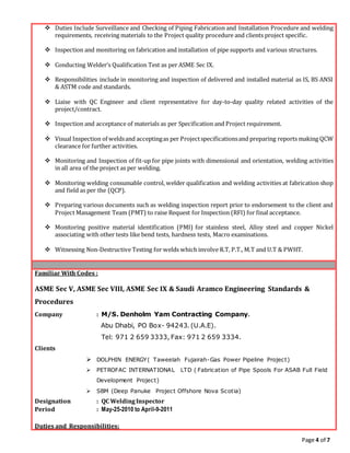 QA-QC WELDING & NDT Inspector for poland updated | DOCX