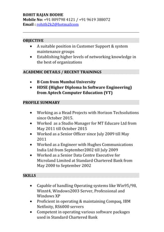 Resume_Rohit | PDF