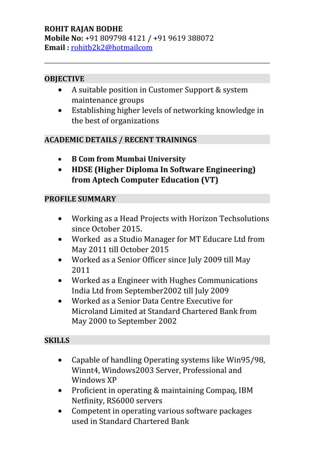 Resume_Rohit | PDF