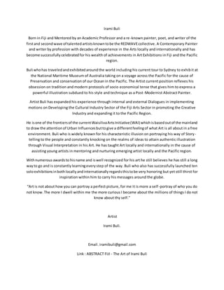 Irami Buli - Bio | PDF