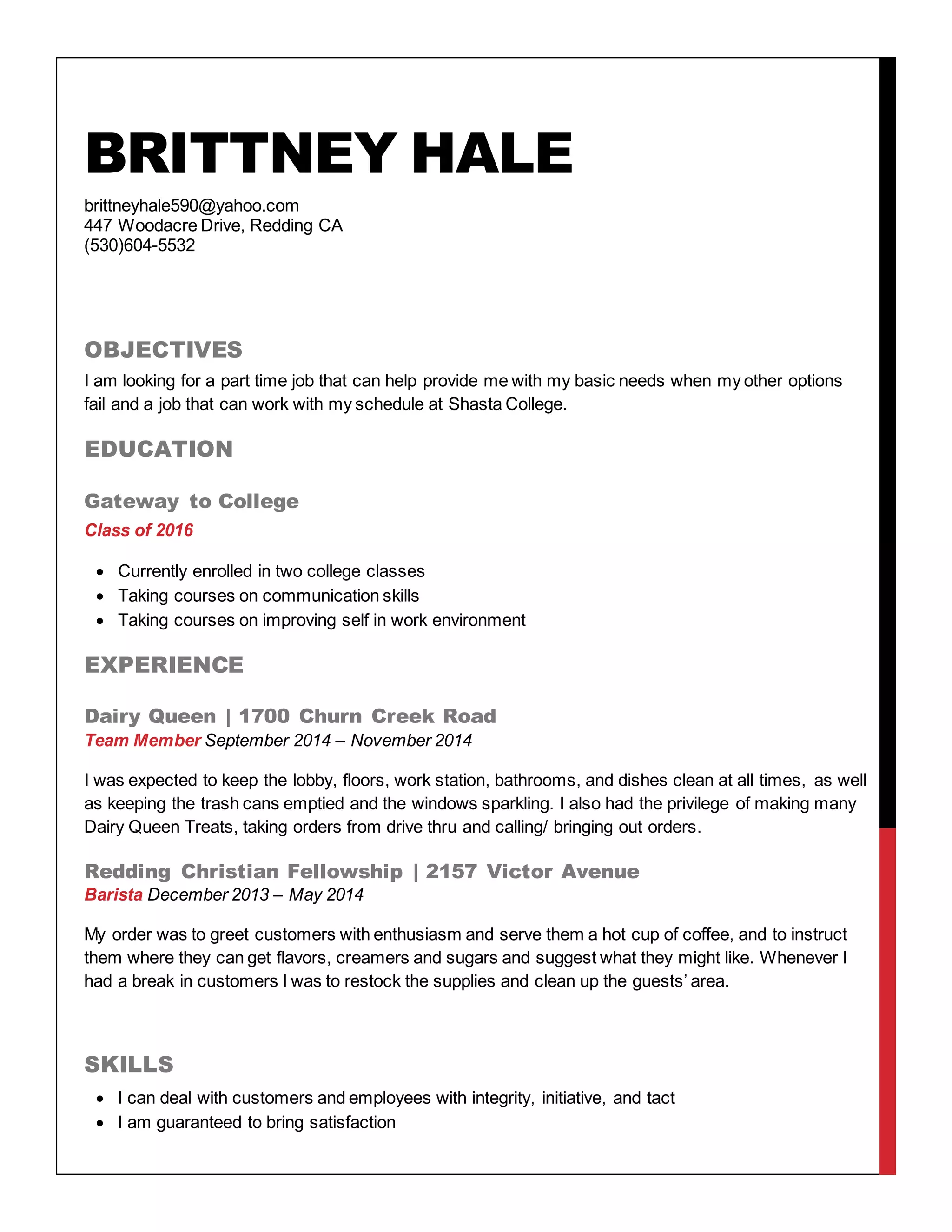 BH resume 2016 | PDF
