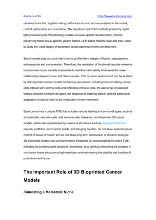 3D Bioprinted Cancer Models Advantages, Roles & Applications In Drug ...