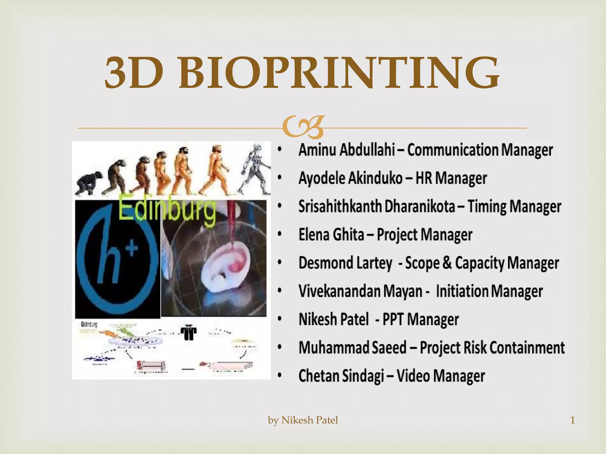 3 d bioprinting | PPT