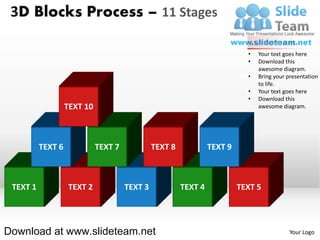 3 d blocks cubes squares stacked one on top of another process process ...