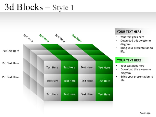 3d blocks style 1 powerpoint presentation templates | PPTX