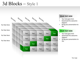 3d blocks style 1 powerpoint presentation templates | PPTX