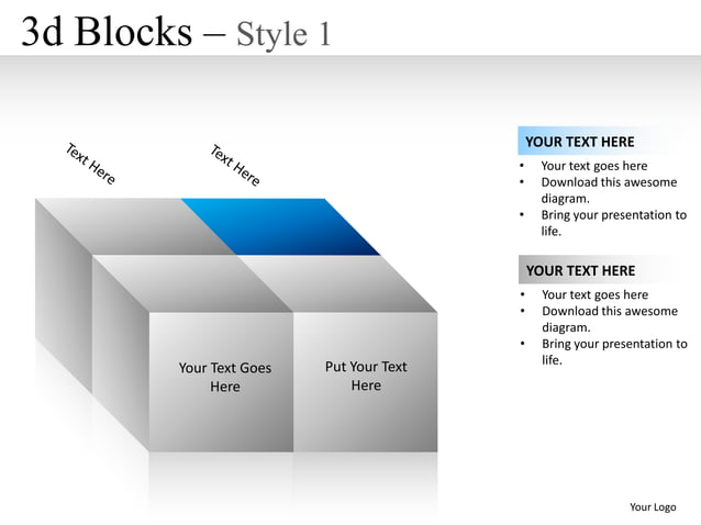 3d blocks style 1 powerpoint presentation templates | PPTX
