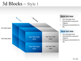 3d blocks style 1 powerpoint presentation templates | PPTX