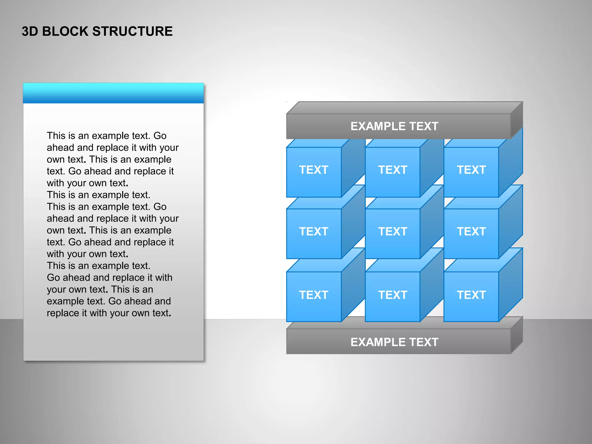 3D Blocks Organizational Charts | PPT