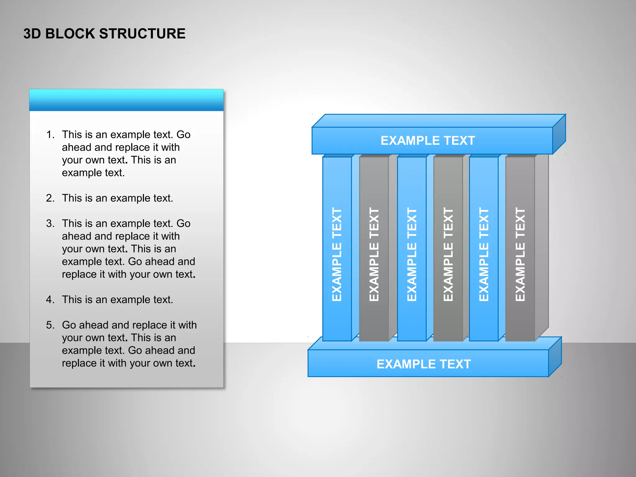 3D Blocks Organizational Charts | PPT