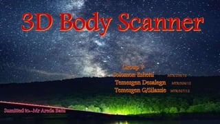3D body scanner | PPTX