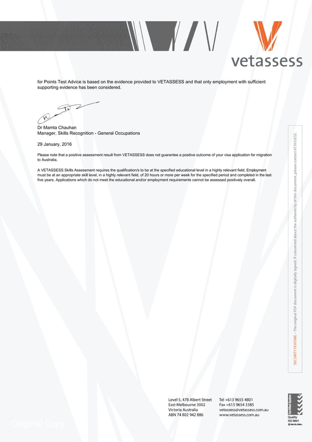 Vetassess Outcome Letter | PDF | Resume Writing and Advice | Job Search