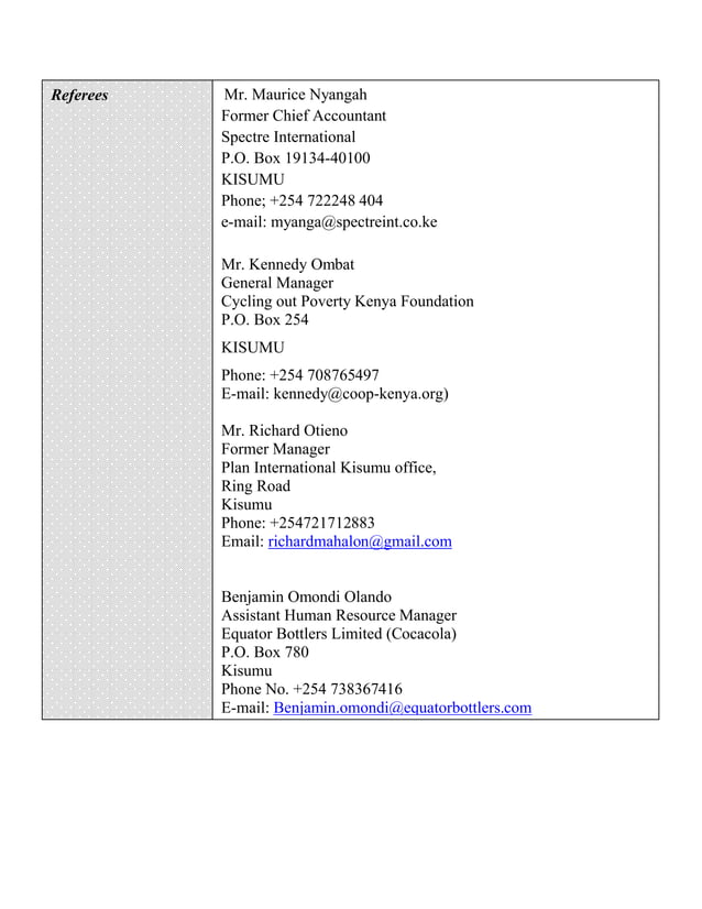 Maurice Resume Word 1 | PDF