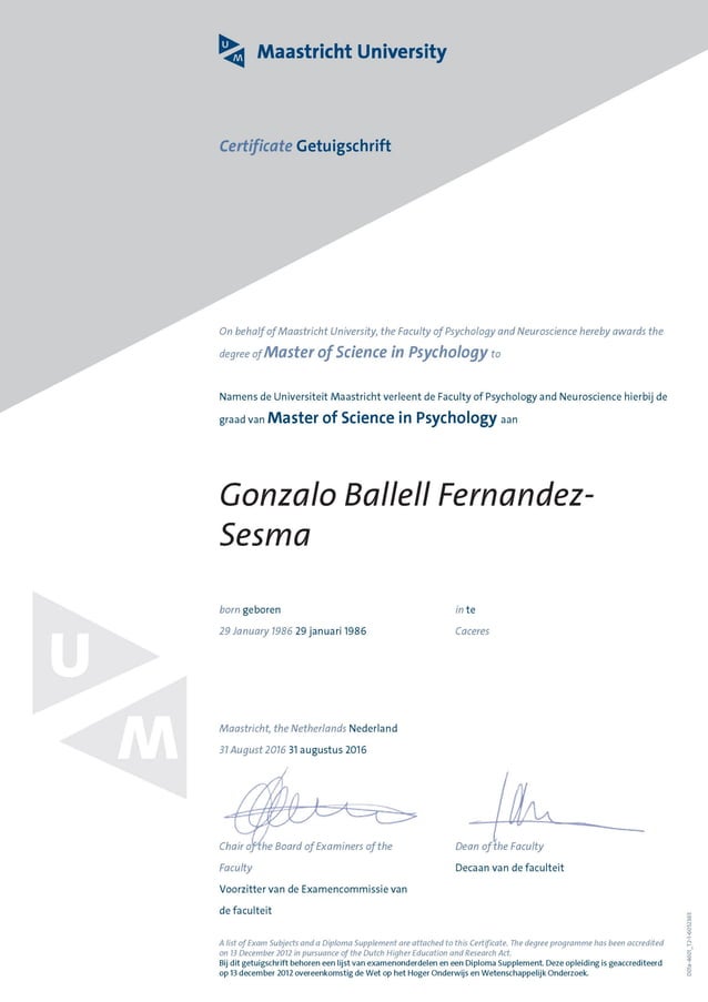 Diploma Maastricht University | PDF