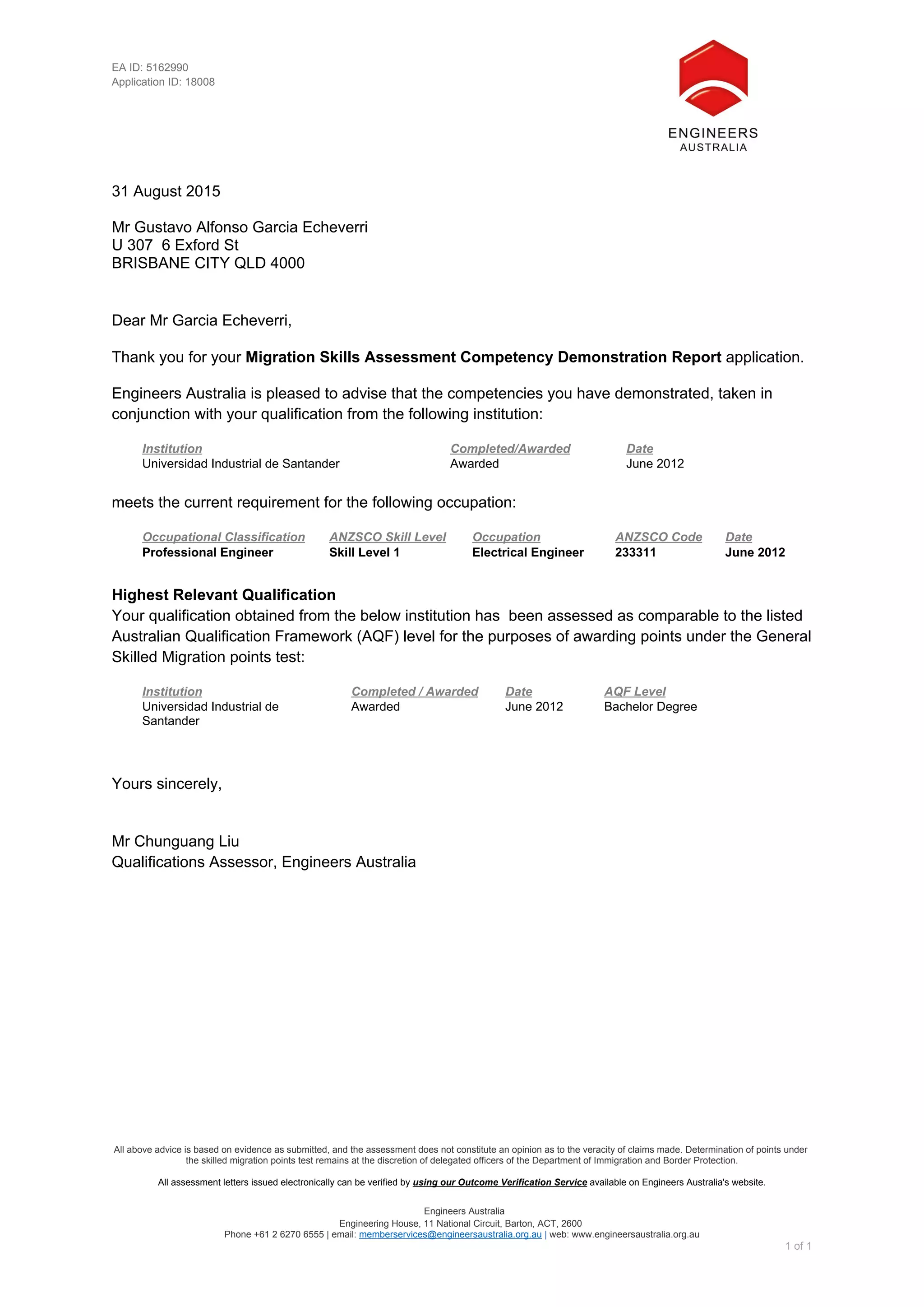 150830 MSA CDR Outcome Letter for 5162990 (1) | PDF