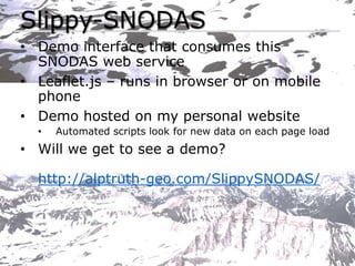 The Benefits of Publicly-Accessible Data - SNODAS | PPTX | Web ...