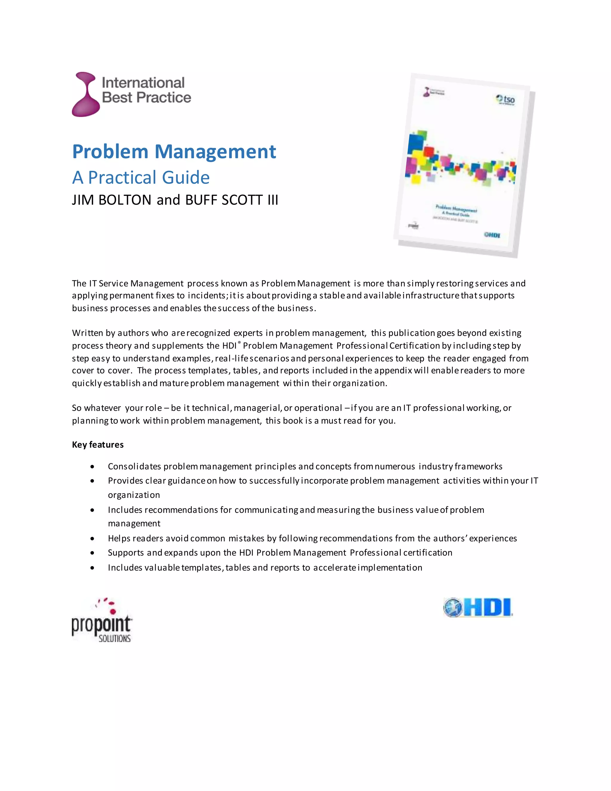 Problem Management - Leaflet for website | DOCX